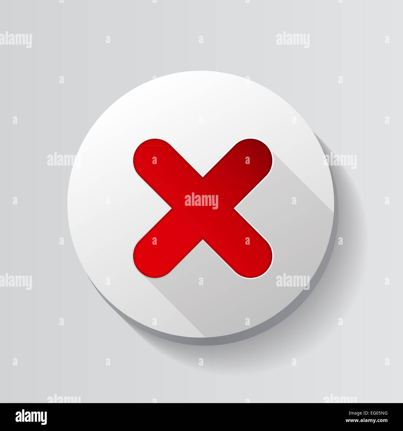 Red Check Mark Icon Button Vector Illustration Stock Photo - Alamy