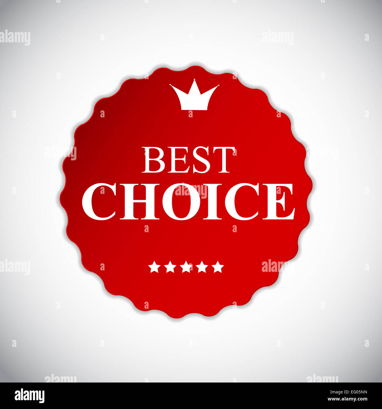 Best Choice Red Label with Ribbon Vector Illustration Stock Photo - Alamy