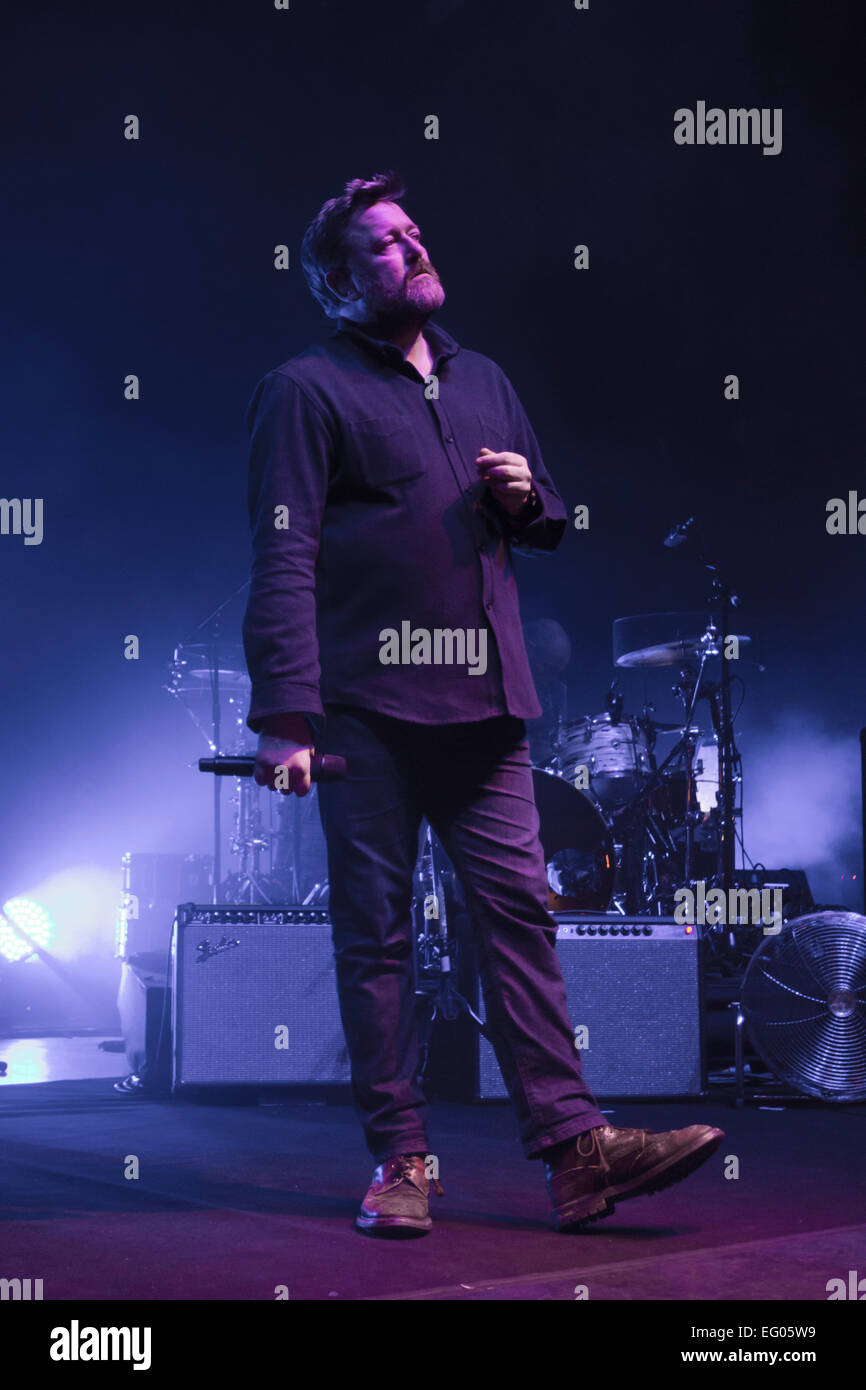 London, UK. 11th Feb 2015. Guy Garvey lead singer of Elbow, Live ...