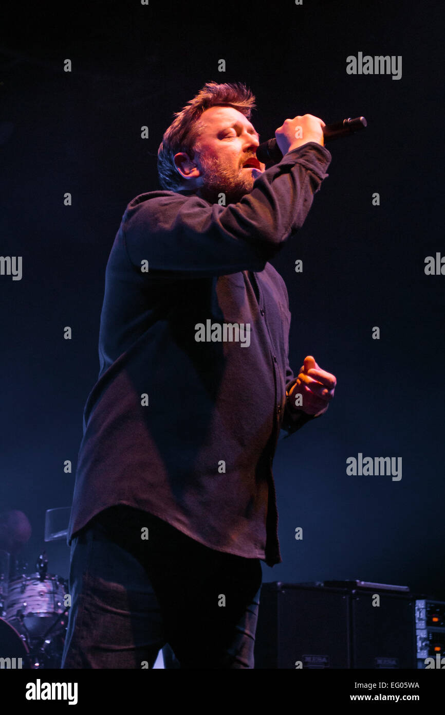 London, UK. 11th Feb 2015. Guy Garvey lead singer of Elbow, Live ...