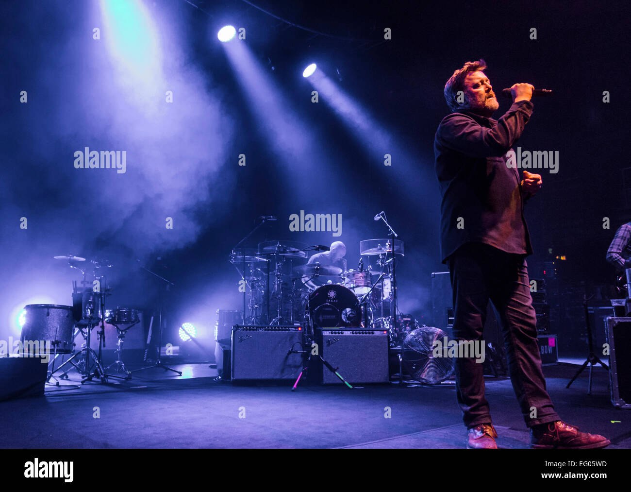 London, UK. 11th Feb 2015. Guy Garvey lead singer of Elbow, Live ...