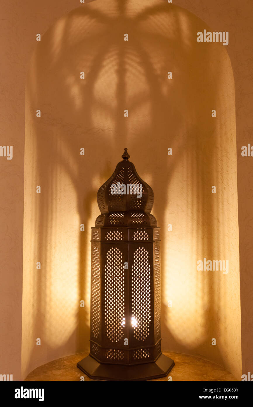 Traditional oriental lamp in Abu Dhabi, UAE Stock Photo - Alamy