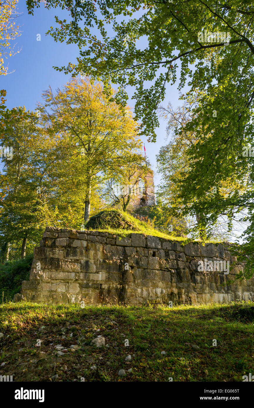 Ferrette ruins of the castle, Haut Rhin, Alsace, France Stock Photo - Alamy
