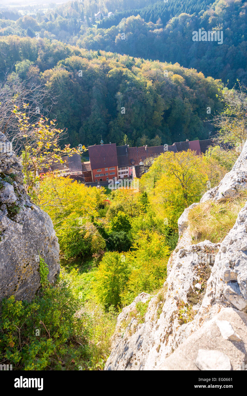 Ferrette view from ruins of the castle, Haut Rhin, Alsace, France Stock ...