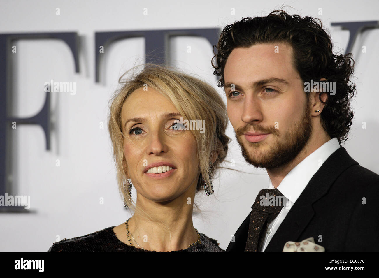 Director Sam Taylor-Johnson arrives on the grey carpet for the 50 ...
