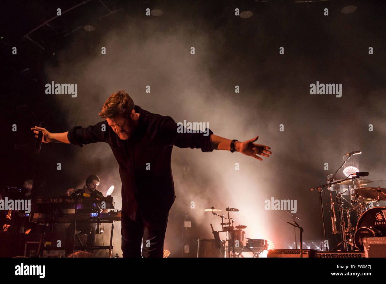 London, UK. 11th Feb 2015. Guy Garvey lead singer of Elbow, Live ...
