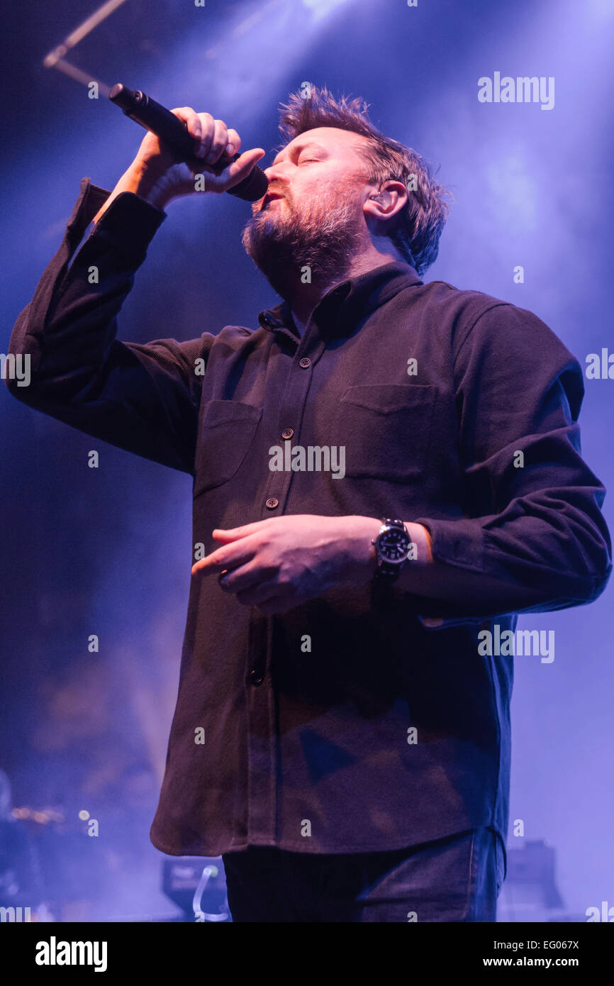 London, UK. 11th Feb 2015. Guy Garvey lead singer of Elbow, Live ...