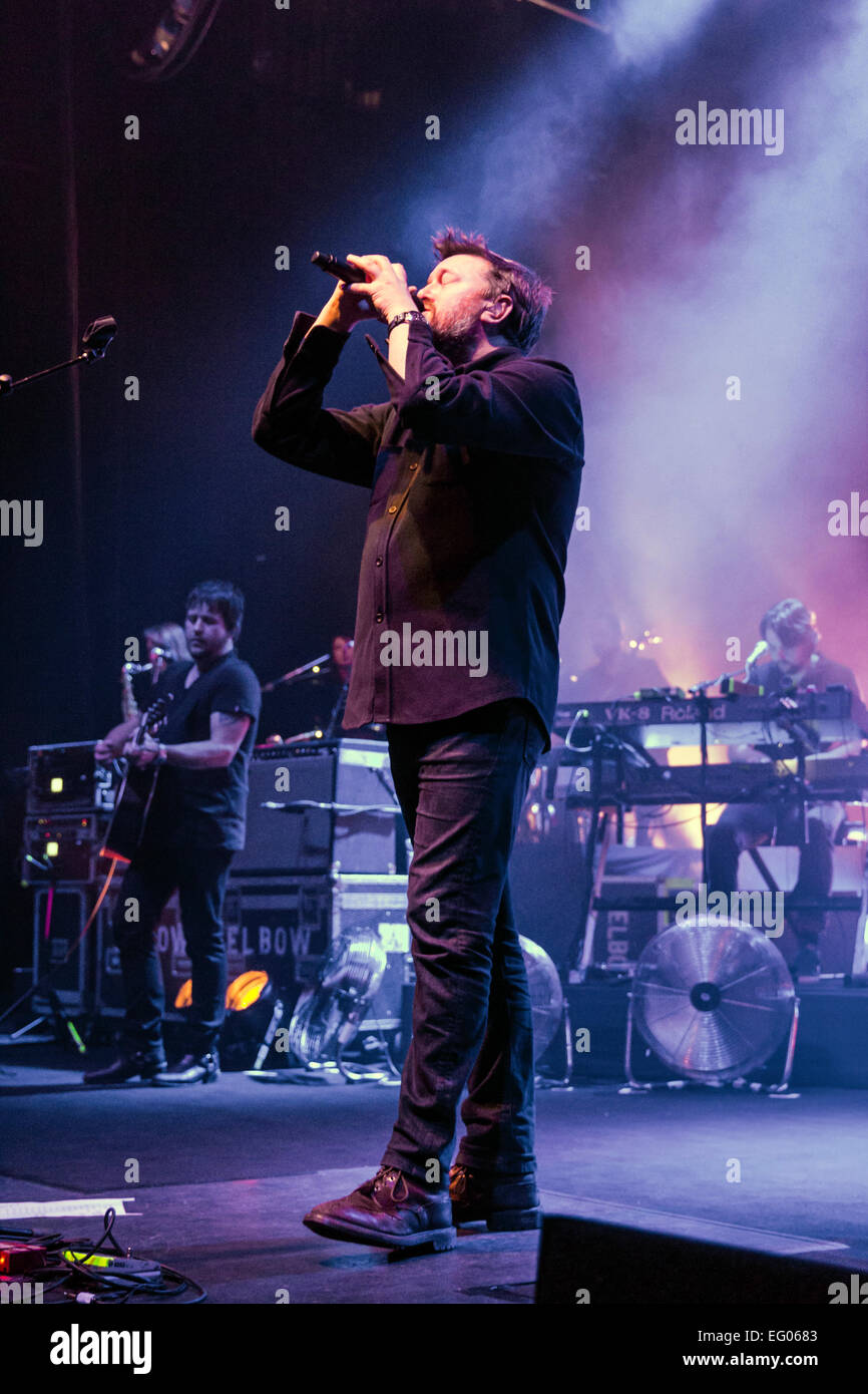 London, UK. 11th Feb 2015. Guy Garvey lead singer of Elbow, Live ...