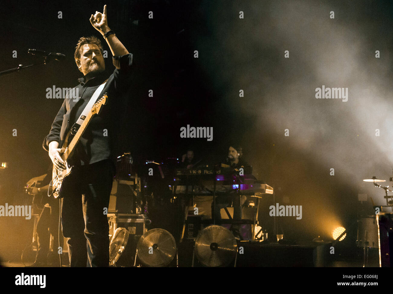 London, UK. 11th Feb 2015. Guy Garvey lead singer of Elbow, Live ...
