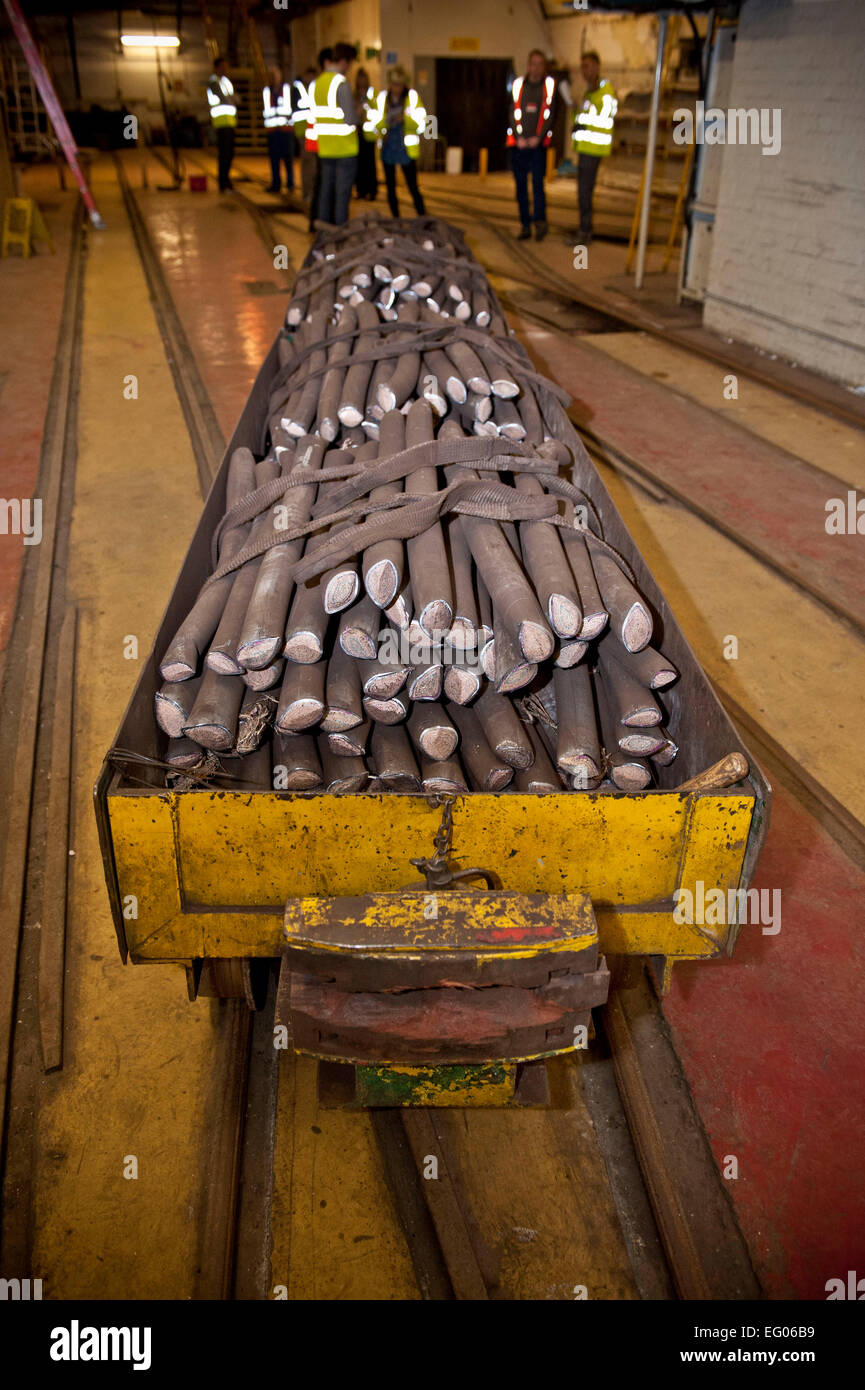 valuable copper cable retrieved from tunnels. Journalists take a tour ...