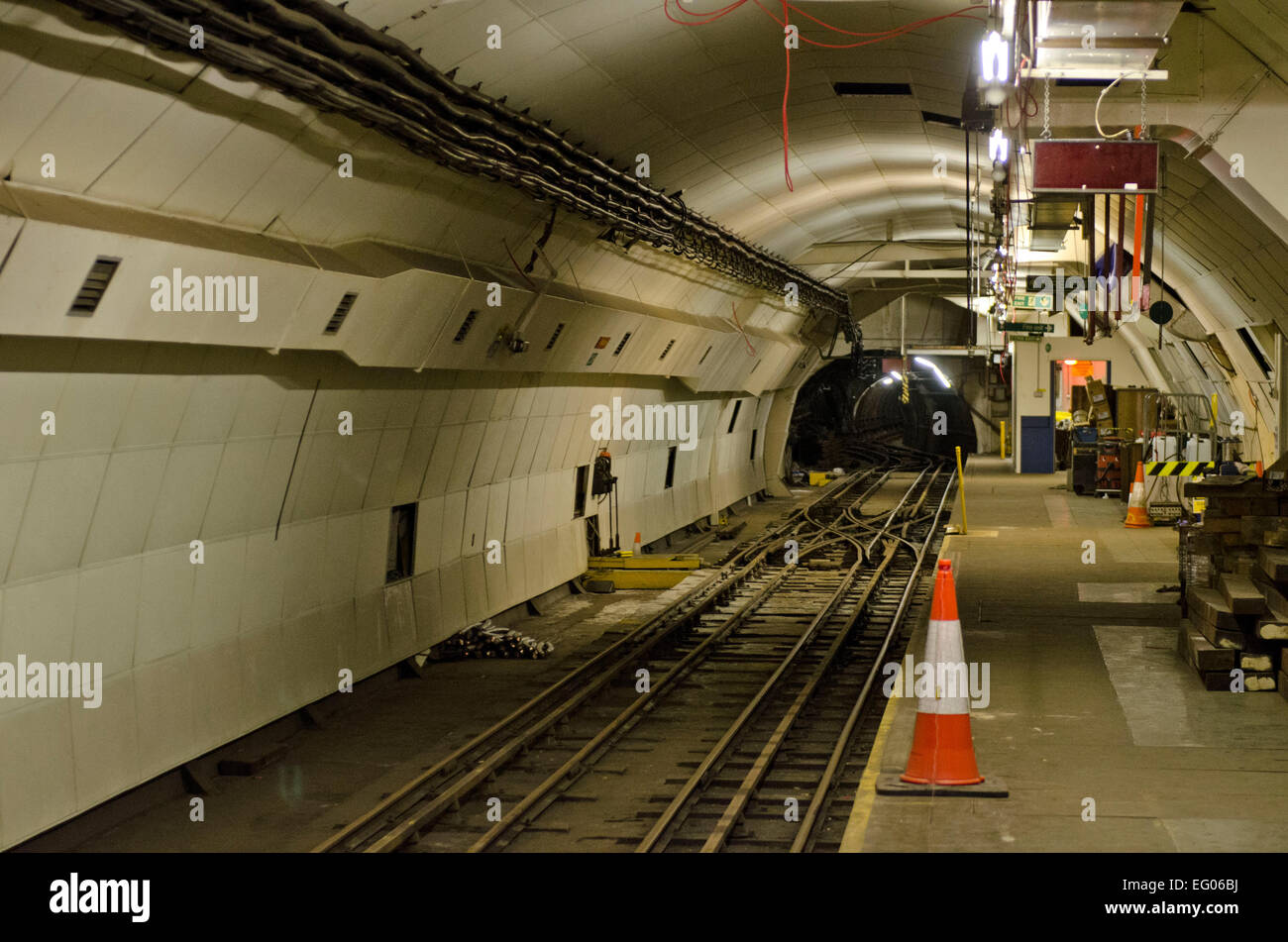 The Royal Mail rail train aka Mail Rail a 6.5 mile track connecting ...