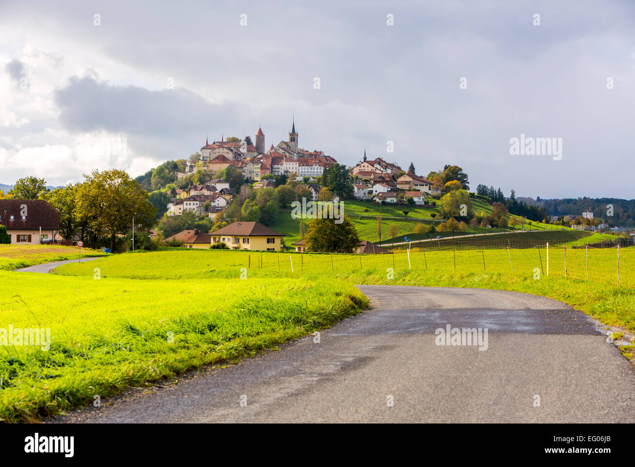 A view towards Romont, Canton de Fribourg, Switzerland Stock Photo - Alamy