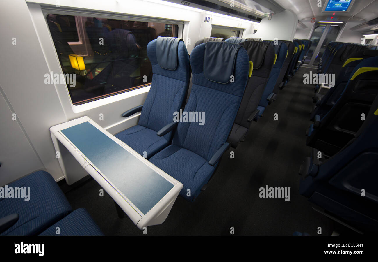 UNITED KINGDOM, London : The interior cabin of the new Eurostar Train ...