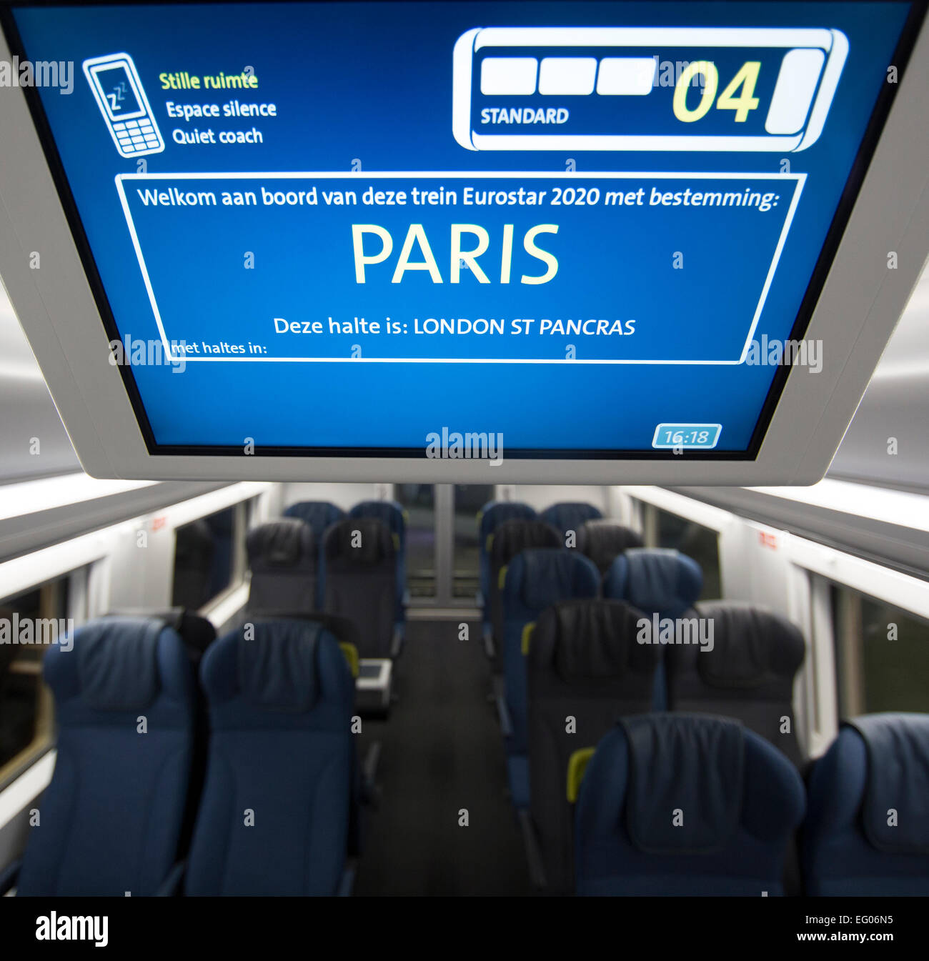 UNITED KINGDOM, London : The interior cabin of the new Eurostar Train ...