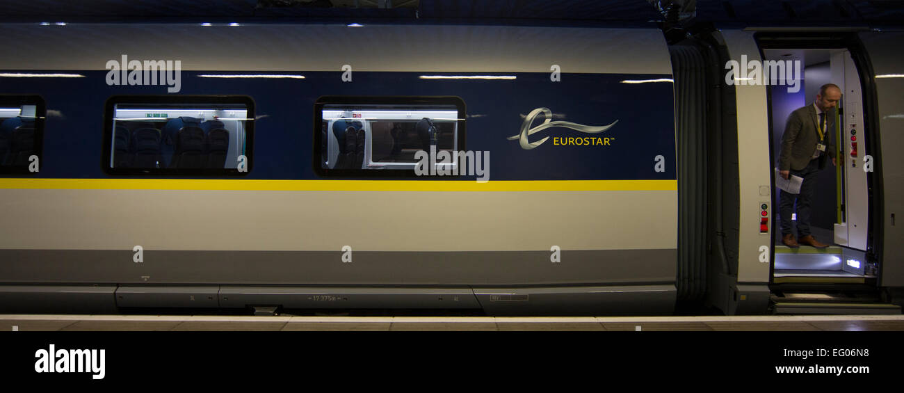 UNITED KINGDOM, London : The interior cabin of the new Eurostar Train ...