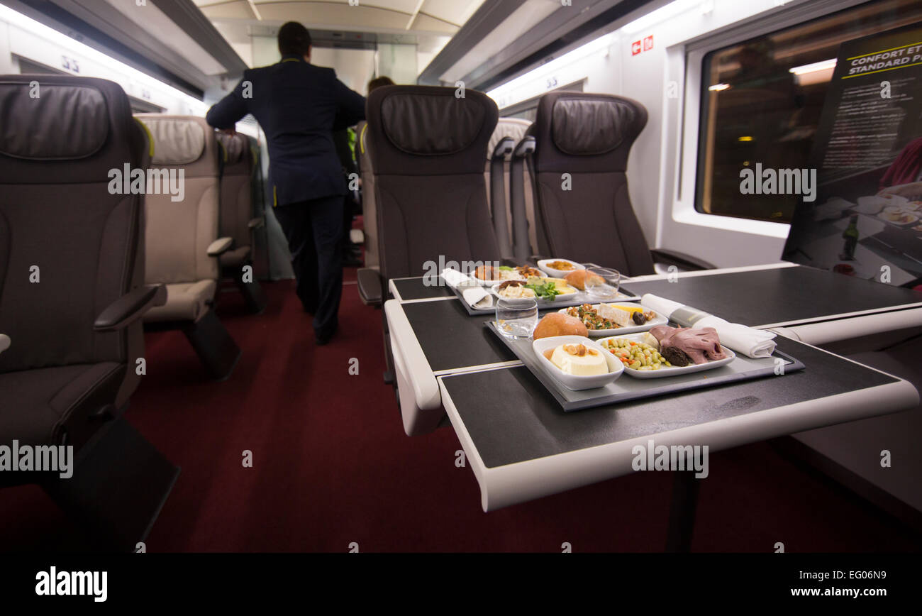 UNITED KINGDOM, London : The interior cabin of the new Eurostar Train ...
