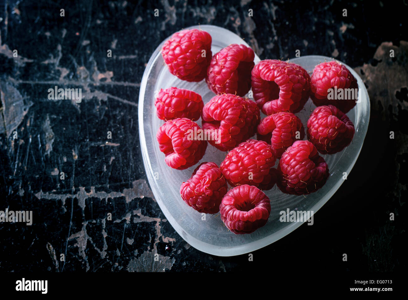 Heart over wooden background Stock Photo - Alamy