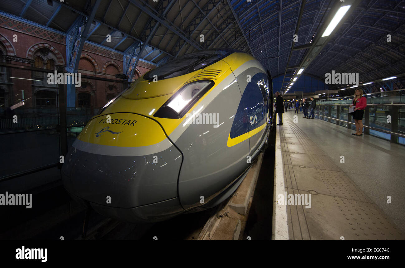UNITED KINGDOM, London : The new Eurostar Train E320 is photographed at ...