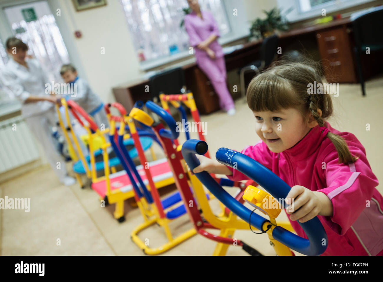 Orphans play in physiotherapy room, Orphanage 'Zhytomyr regional ...