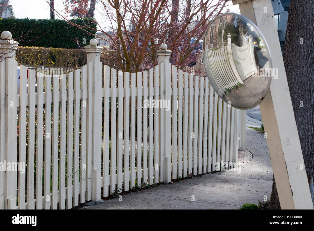 White picket fence in Berkeley, California Stock Photo - Alamy