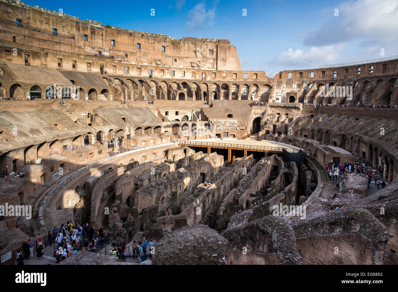 crowd of tourists, Colosseum (Coliseum) Rome Italy, Europe Stock Photo ...