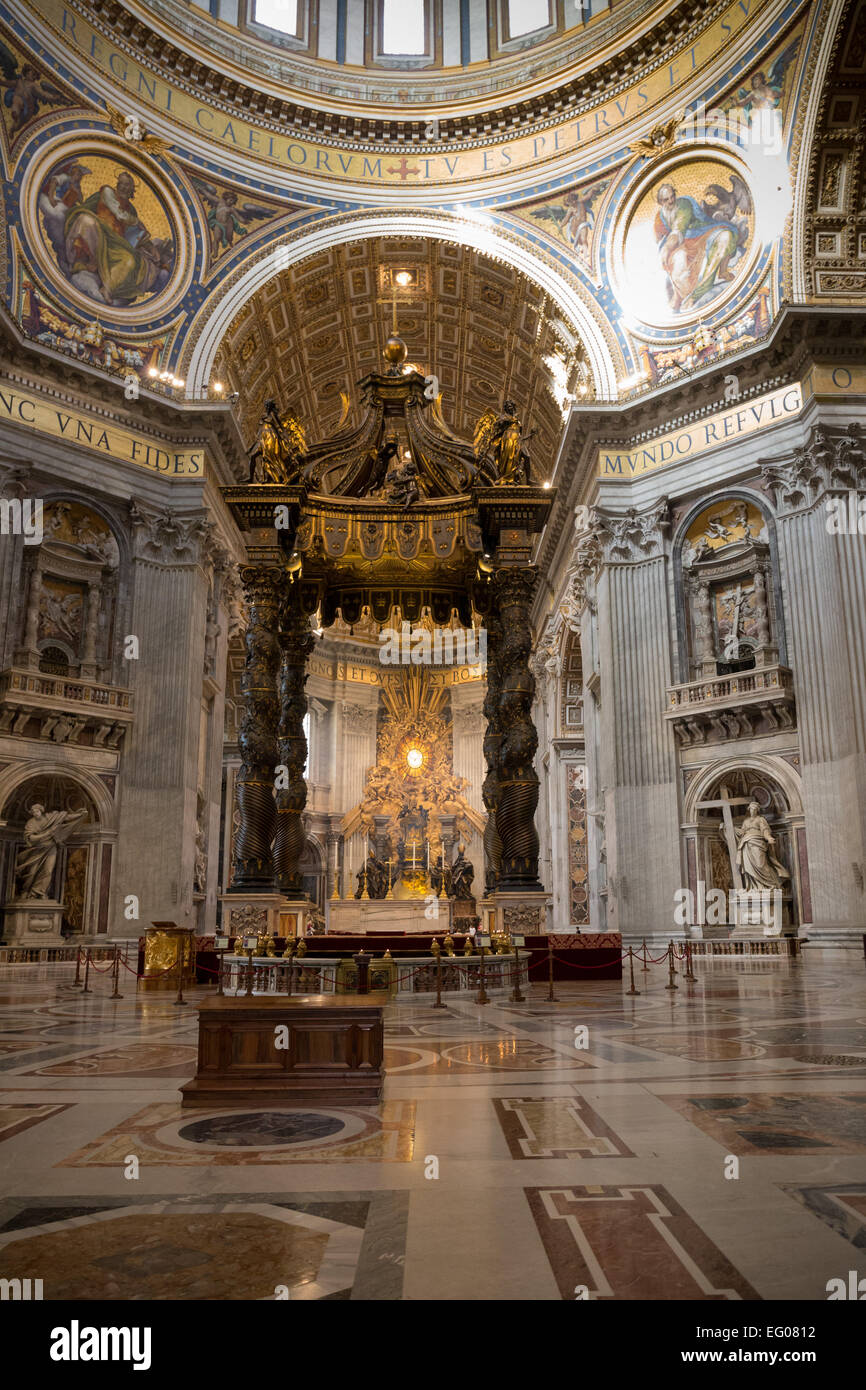 The interior of St Peter's Basilica, Vatican, Rome, Italy Stock Photo - Alamy