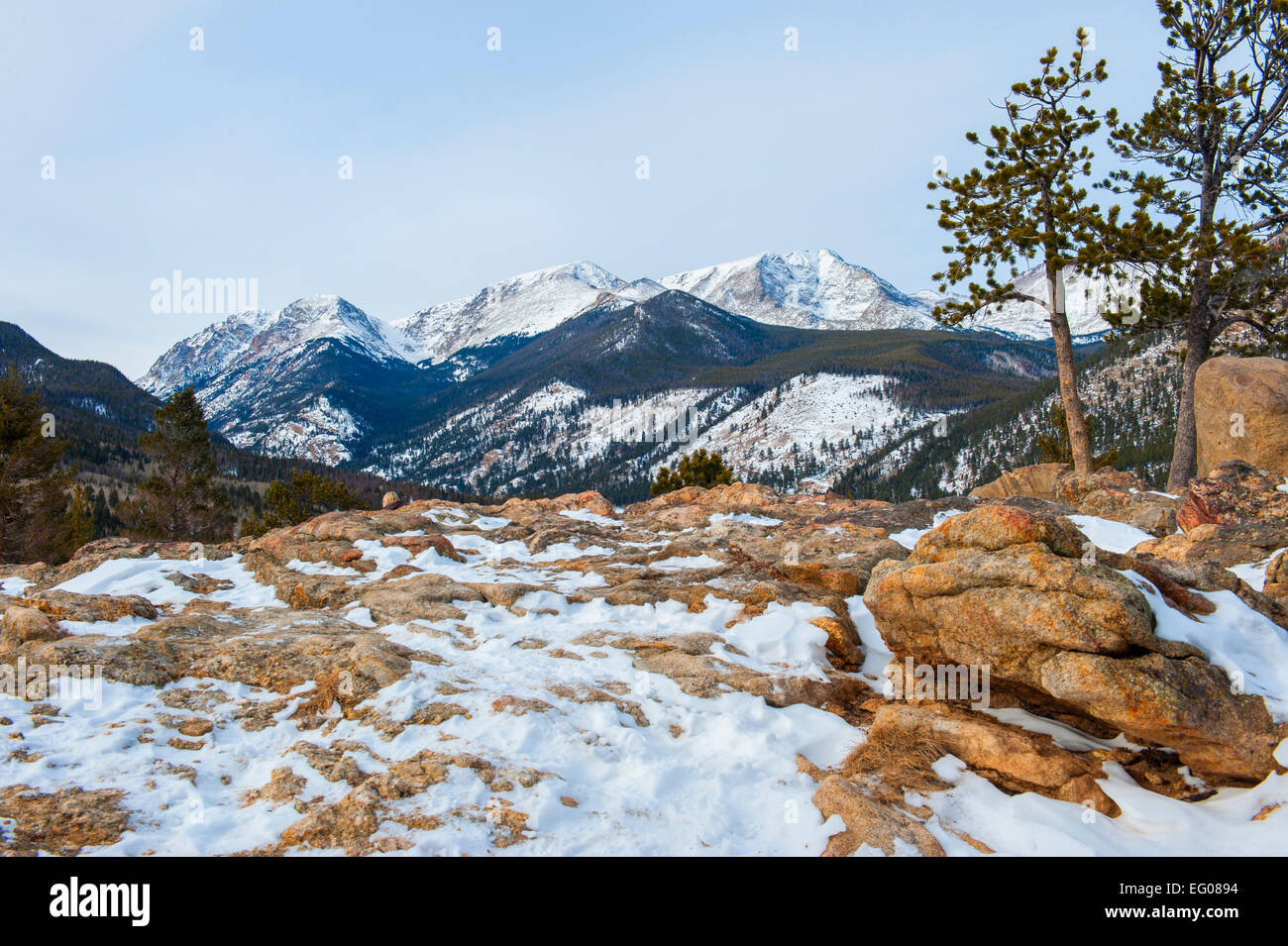 Rocky Mountain National Park, rugged terrain, winter, Landscape, snow ...