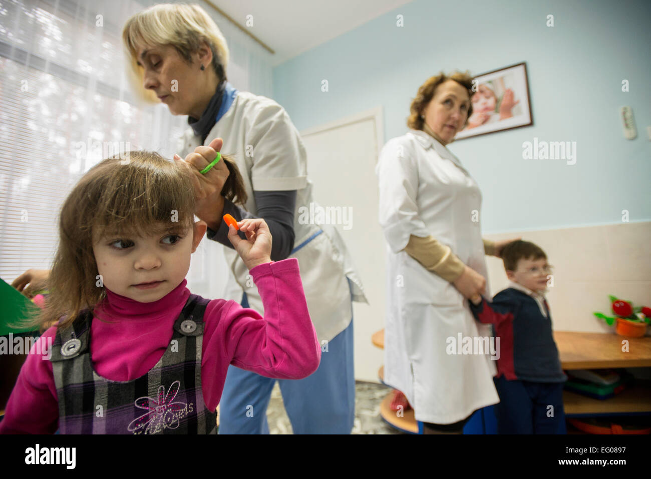 Teacher combs hair of orphan girl with HIV, Orphanage 'Zhytomyr ...