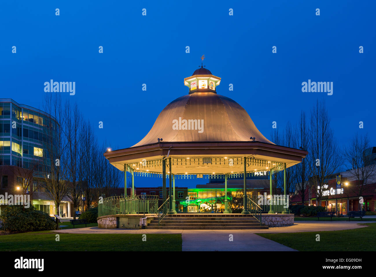 Bandstand at Memorial Peace Park, District of Maple Ridge, British ...
