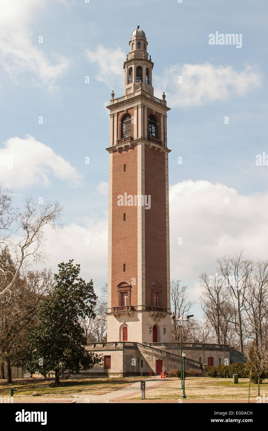 Virginia War Memorial Carillon, a WW I memorial in Byrd Park, Richmond ...