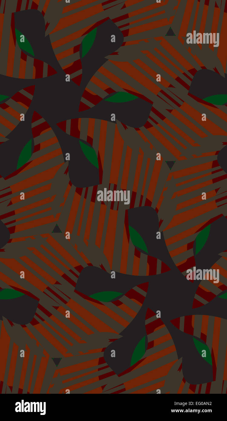 Dark stripes and objects in seamless background pattern Stock Photo - Alamy