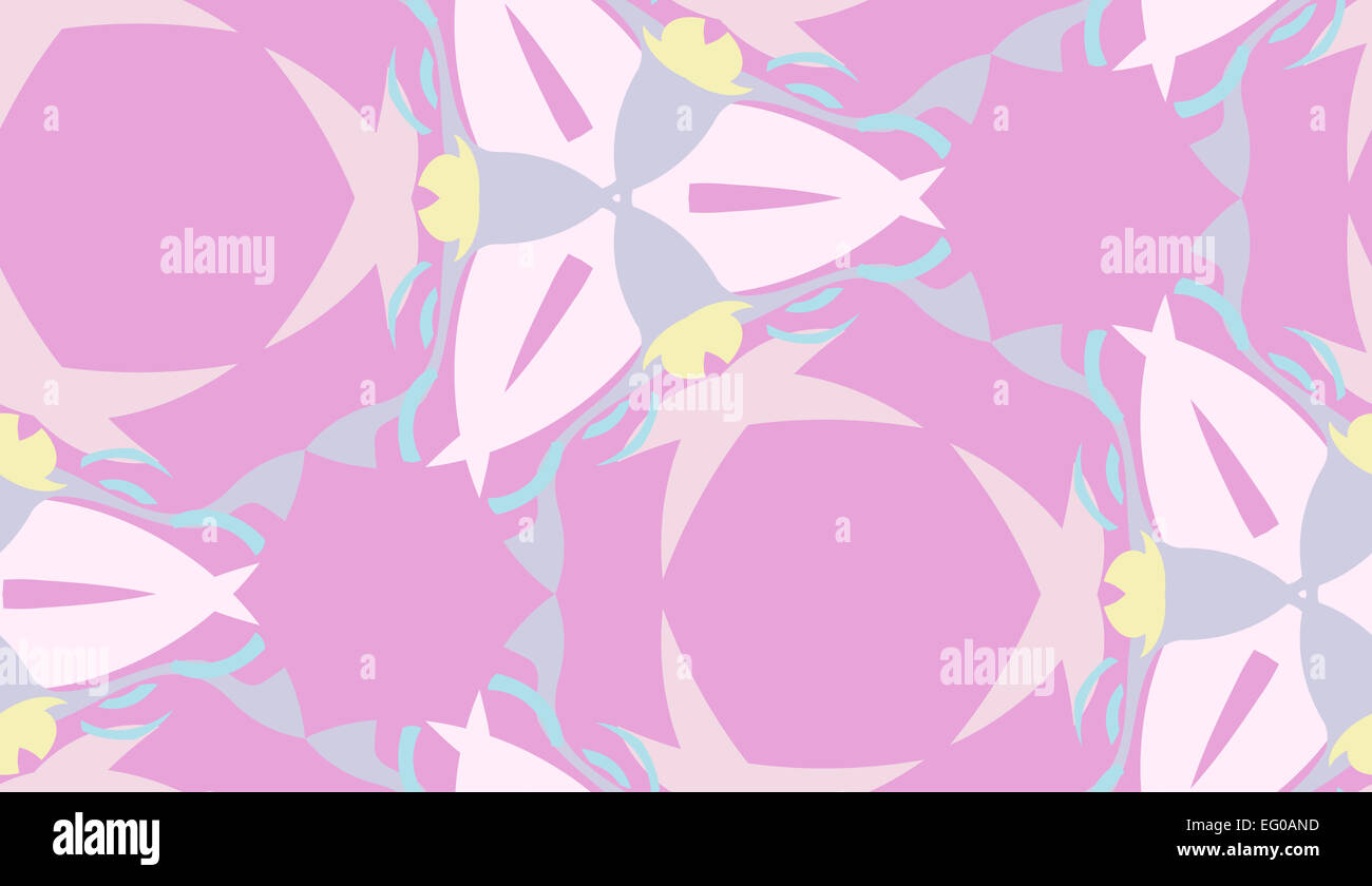 Repeating geometric pattern in pink, blue and yellow Stock Photo - Alamy