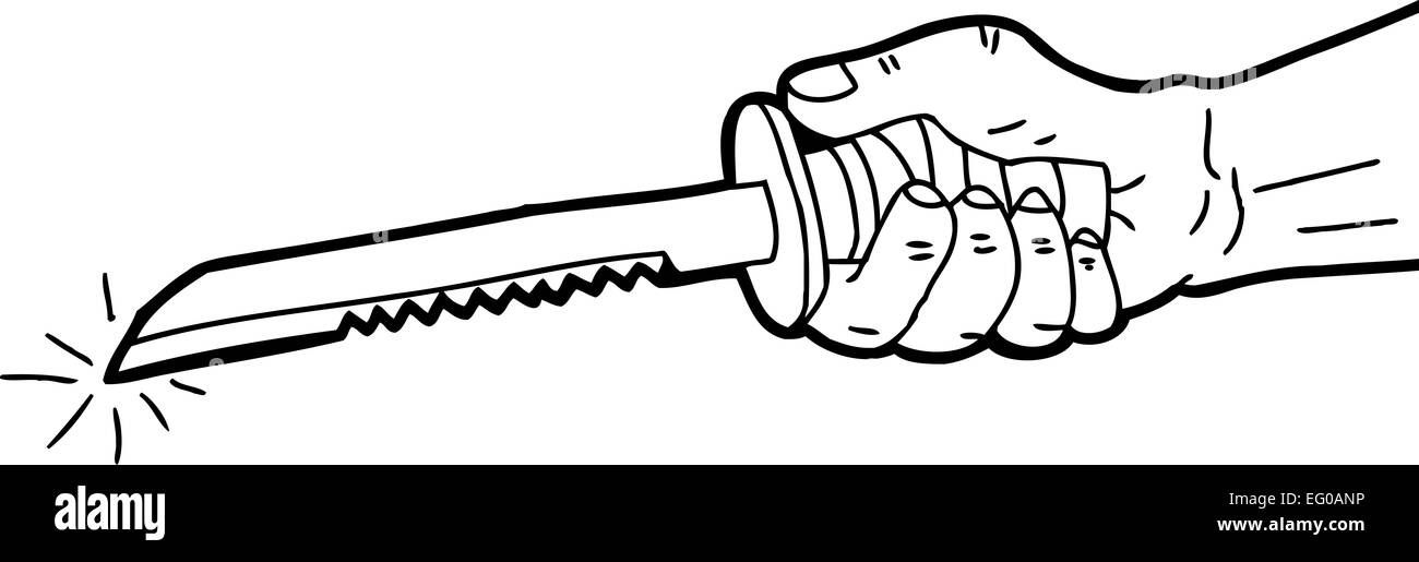Hand drawn outline cartoon holding hi-res stock photography and images ...