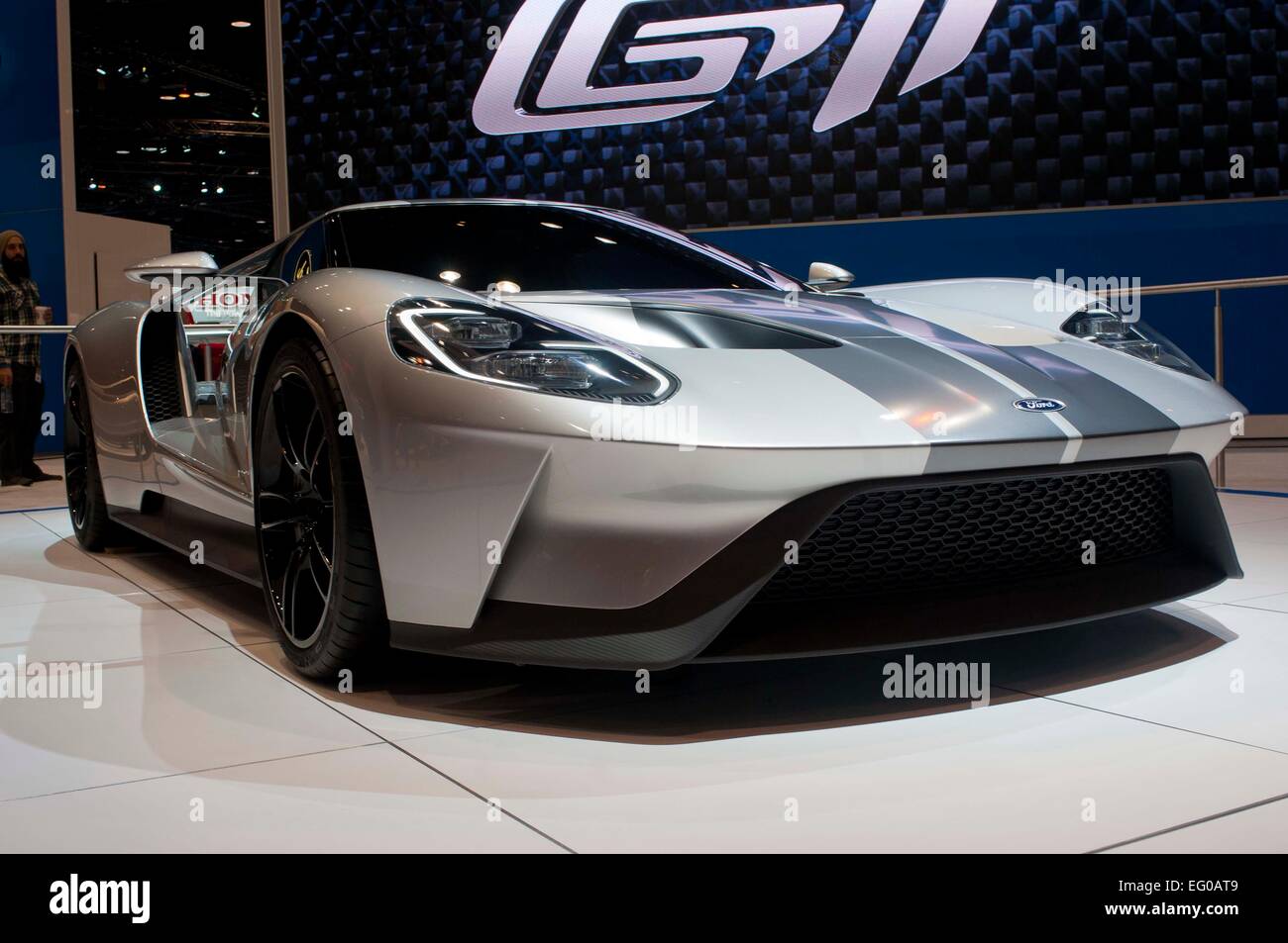 Chicago, USA. 12th Feb, 2015. A Ford luxury car is displayed during the ...