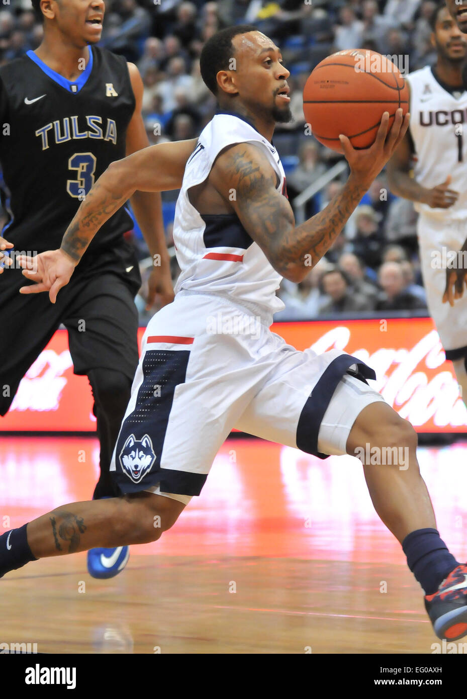 February 12th 2015: Ryan Boatright(11) of Uconn in action during the ...