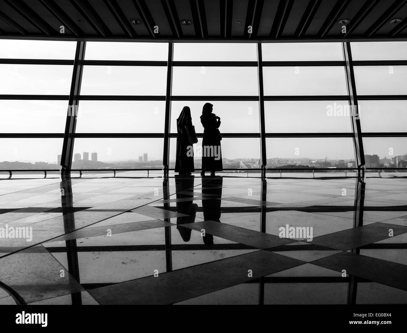 Looking through window frames Black and White Stock Photos & Images - Alamy