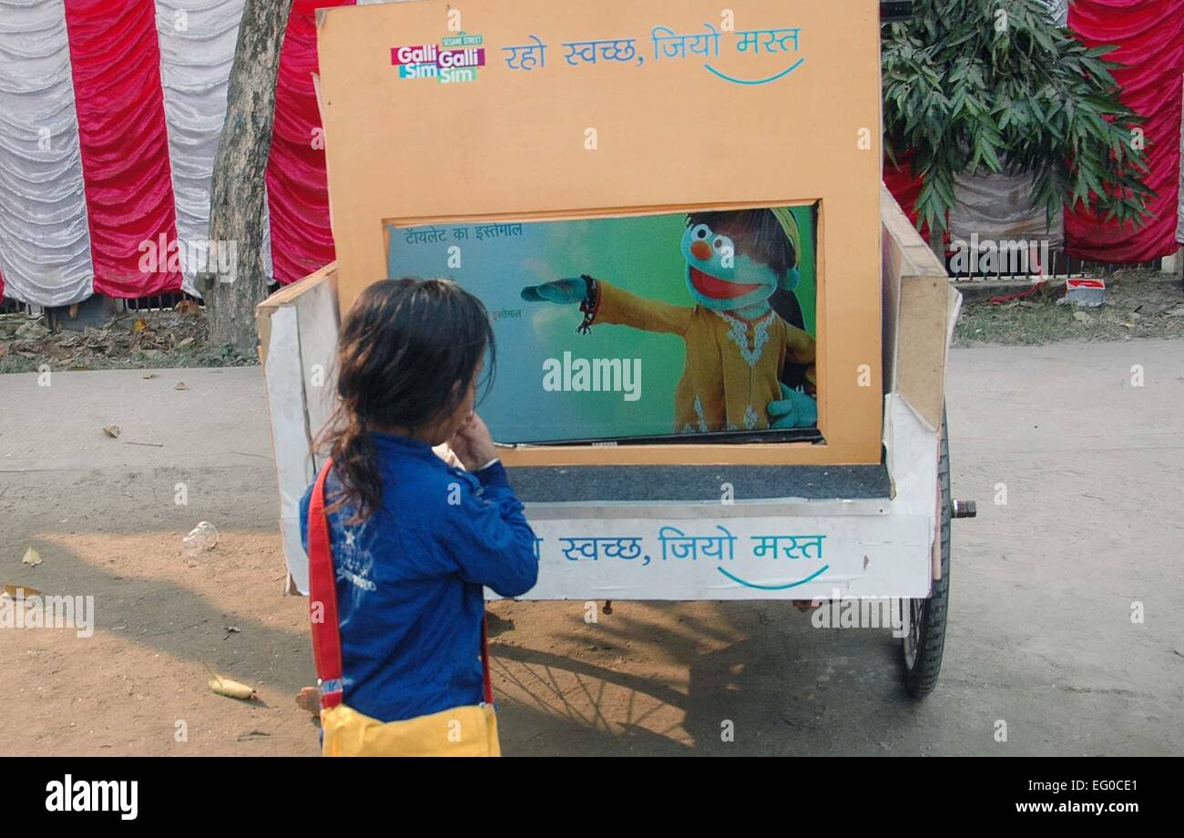 Children participate in an educational program 'Galli Galli Sim Sim ...