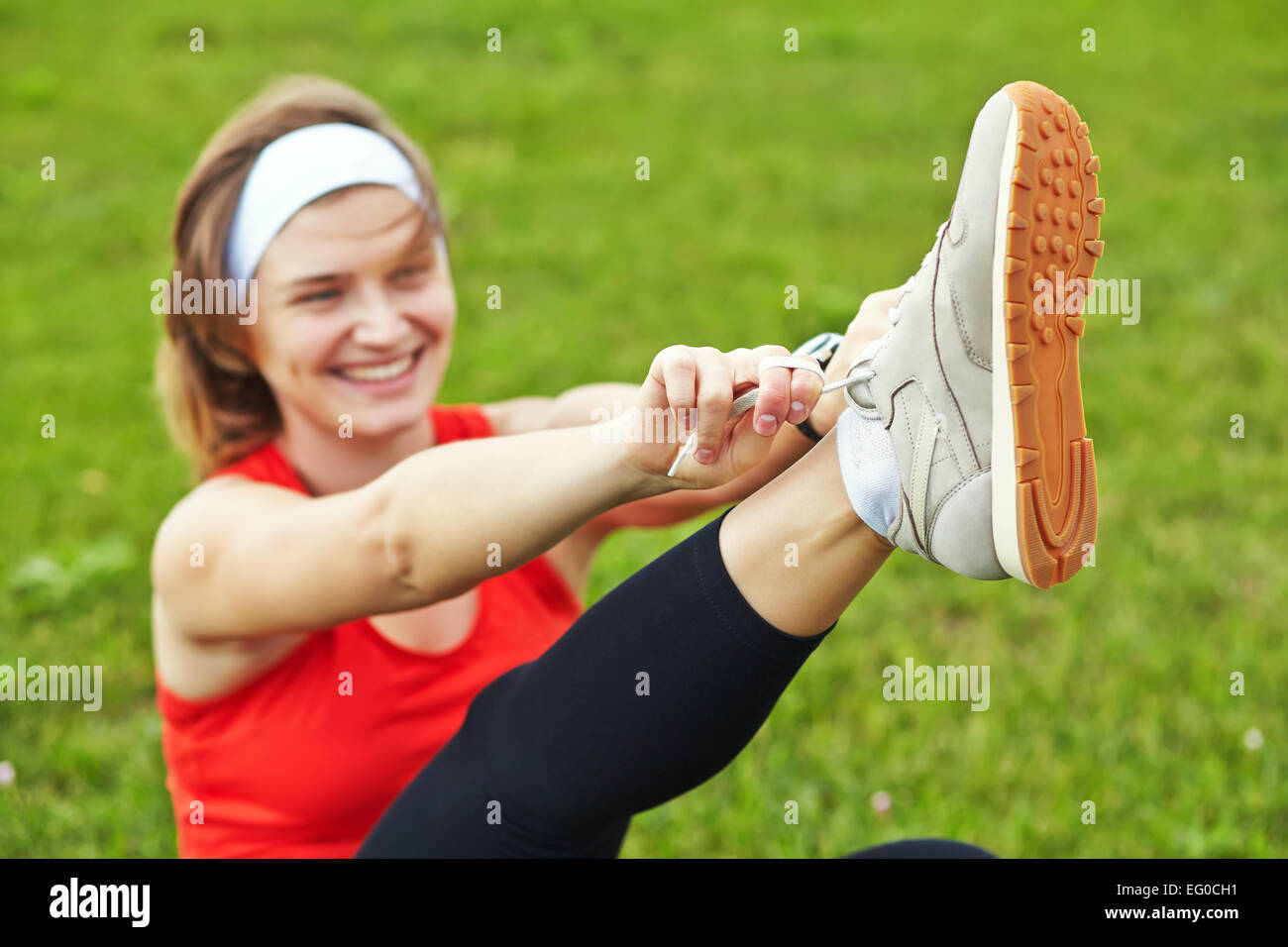 Muscular legs woman running hi-res stock photography and images - Alamy