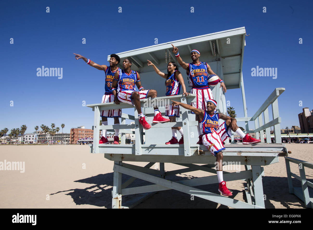Los Angeles, California, USA. 12th Feb, 2015. From left to right ...