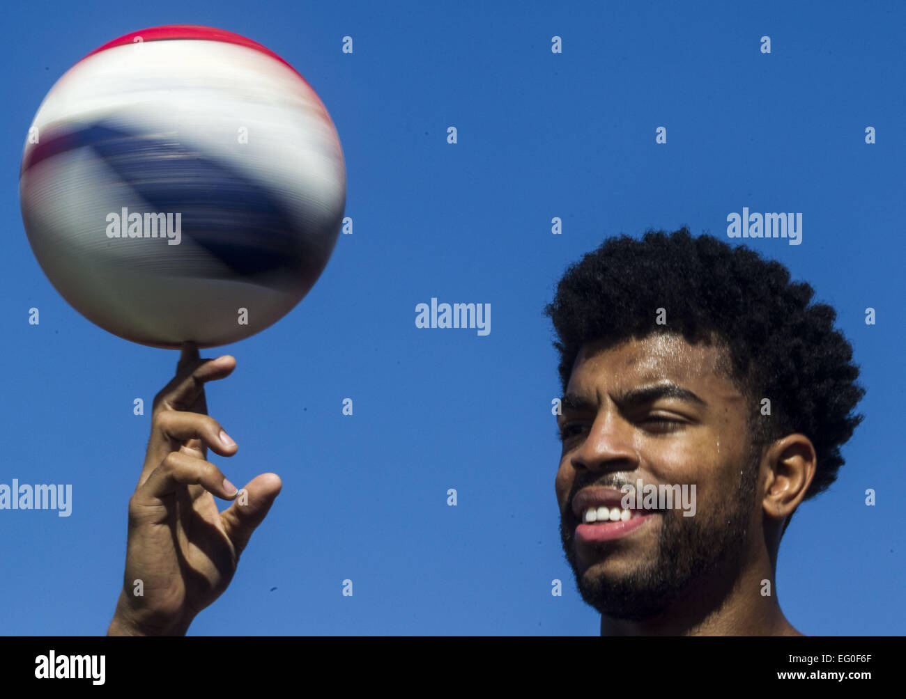 Los Angeles, California, USA. 12th Feb, 2015. Harlem Globetrotters ...