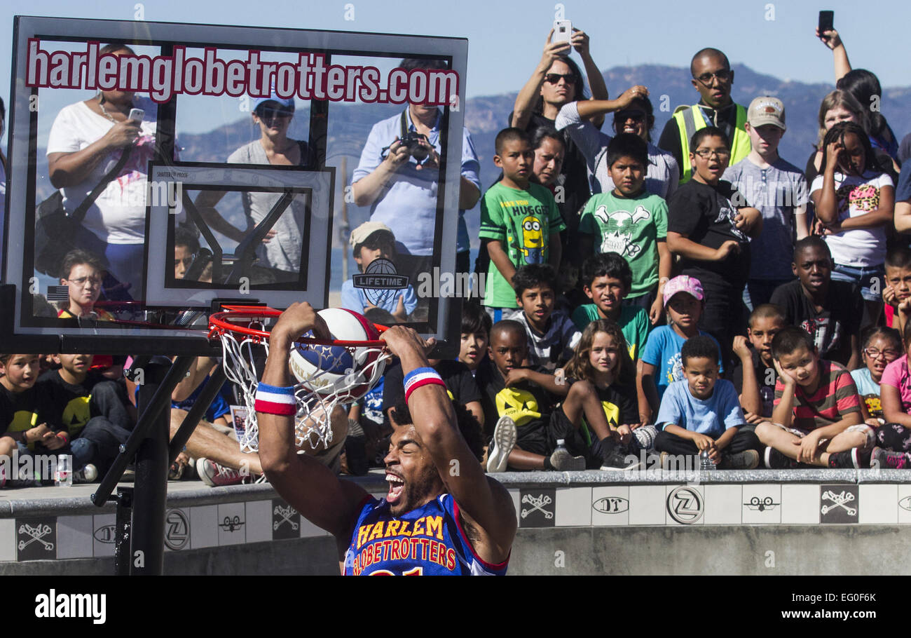 Los Angeles, California, USA. 12th Feb, 2015. Harlem Globetrotters ...