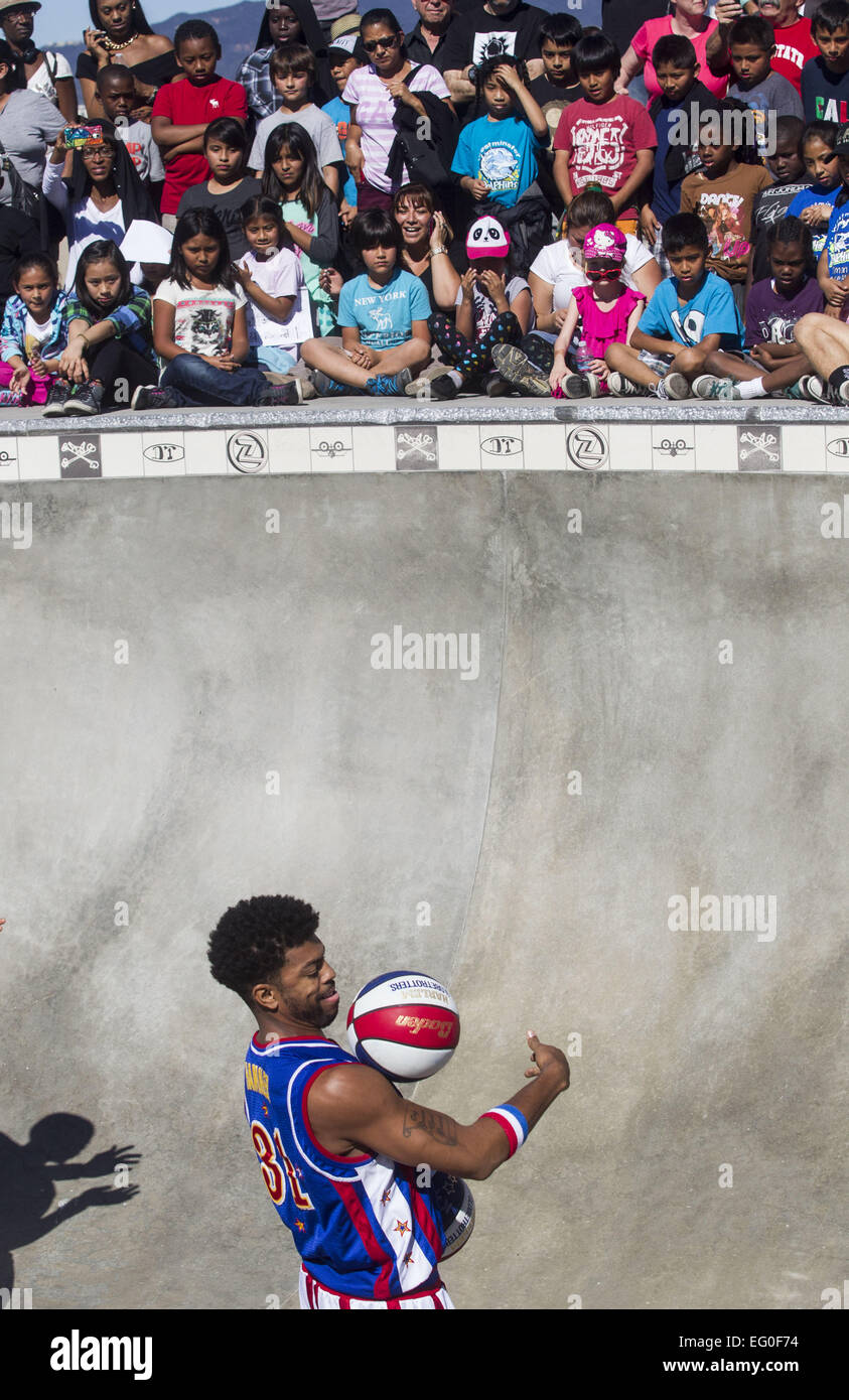 Los Angeles, California, USA. 12th Feb, 2015. Harlem Globetrotters ...