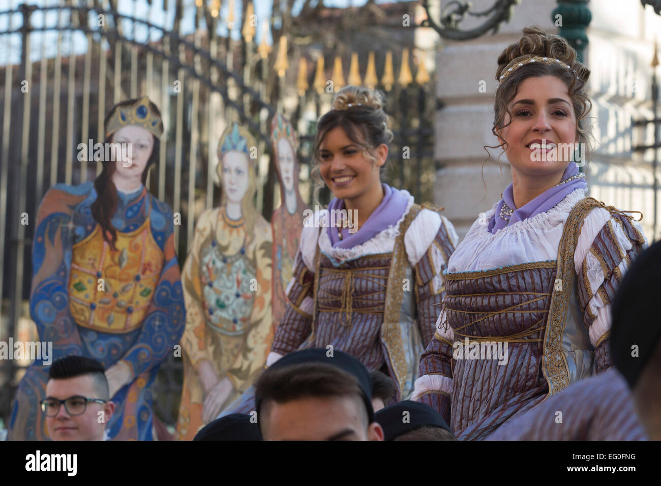 Venice, Italy. Festa delle Marie with 12 Venetian girls who have been ...