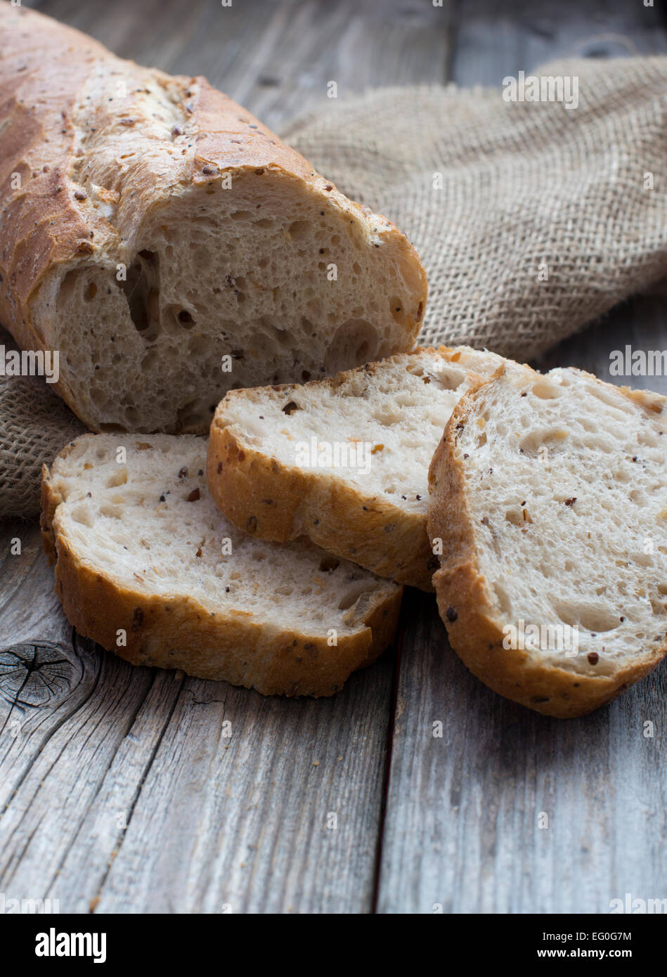 Traditional rye bread slices Stock Photo - Alamy