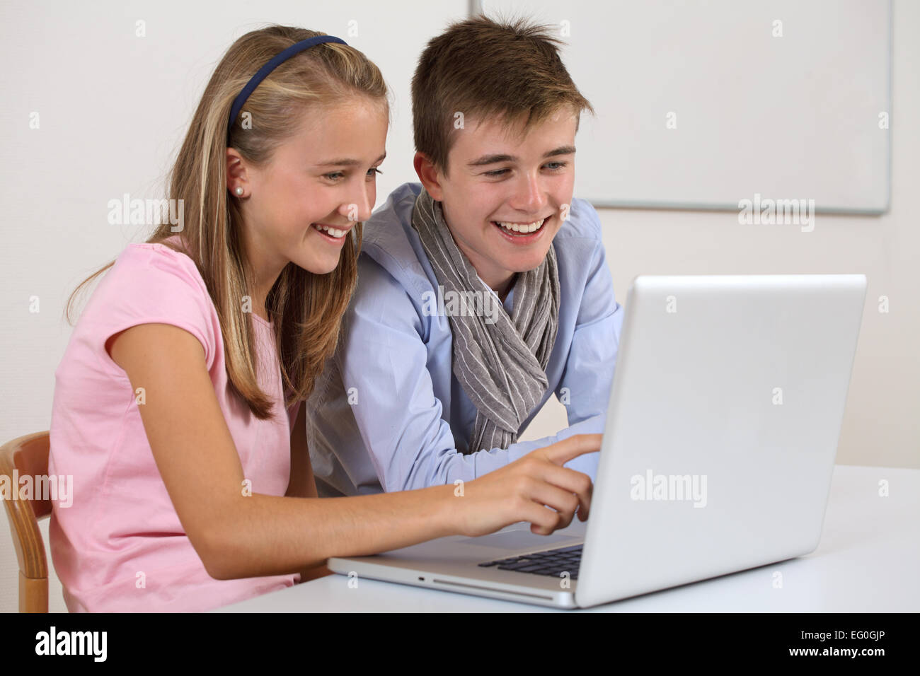 Two students study using hi-res stock photography and images - Alamy