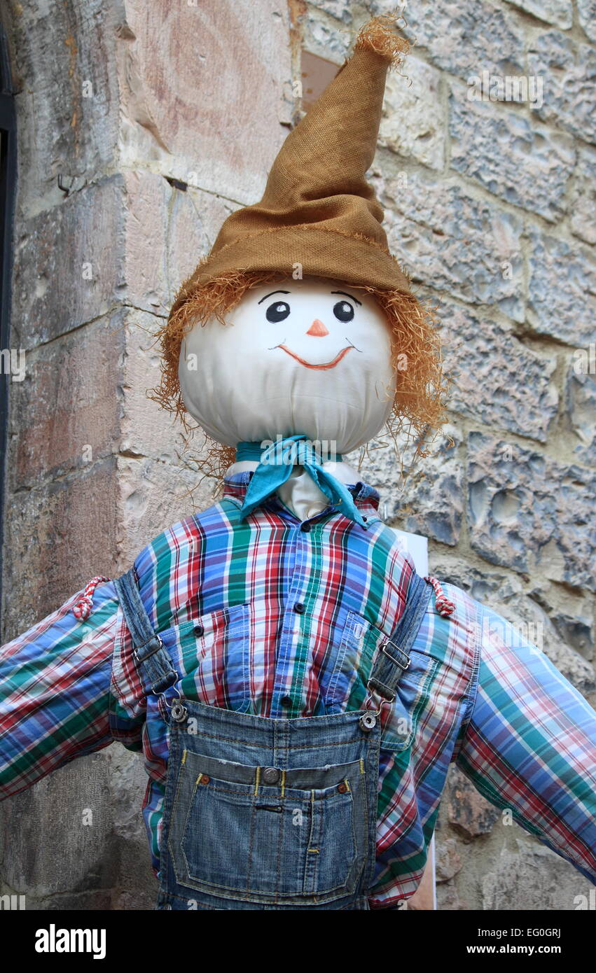 A funny and smiling scarecrow Stock Photo - Alamy