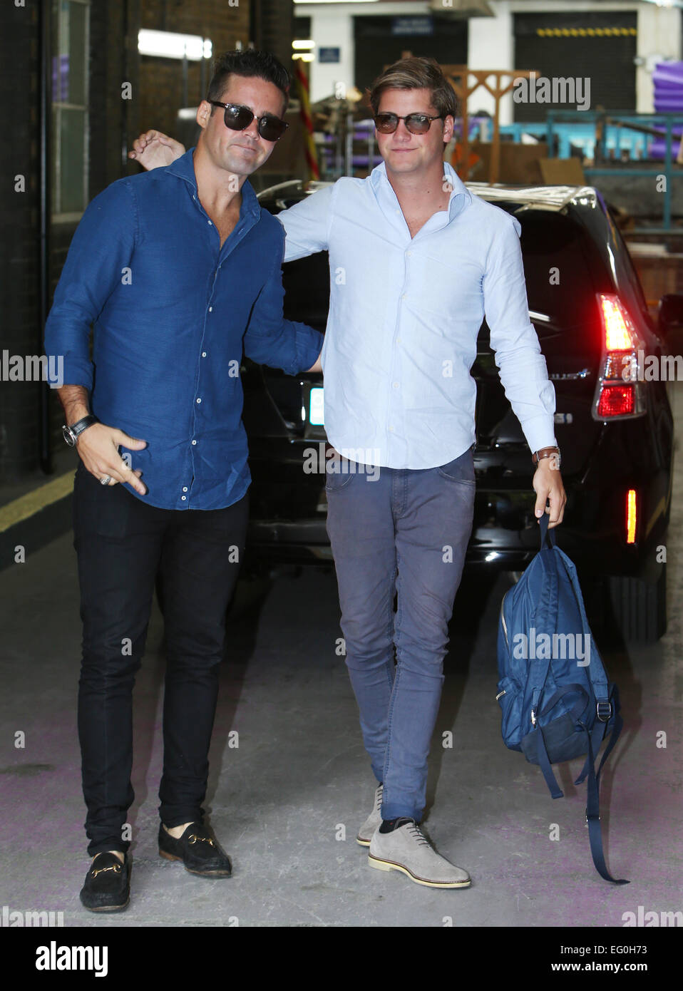 Celebrities at the ITV studios Featuring: Spencer Matthews,Stevie ...