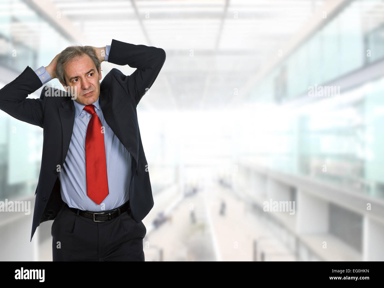 worried businessman at the office Stock Photo - Alamy