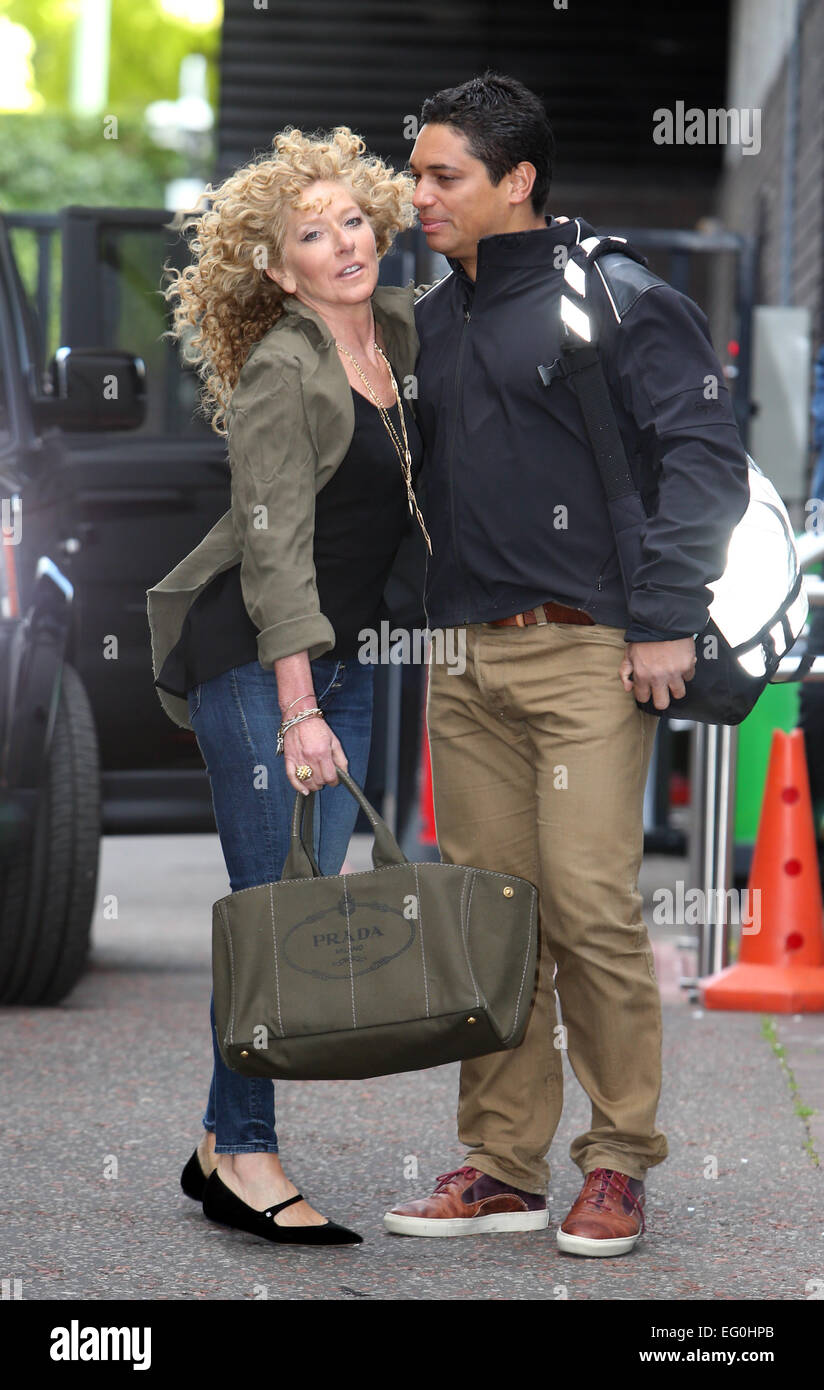 Kelly Hoppen and Piers Linney outside ITV Studios Featuring: Kelly ...