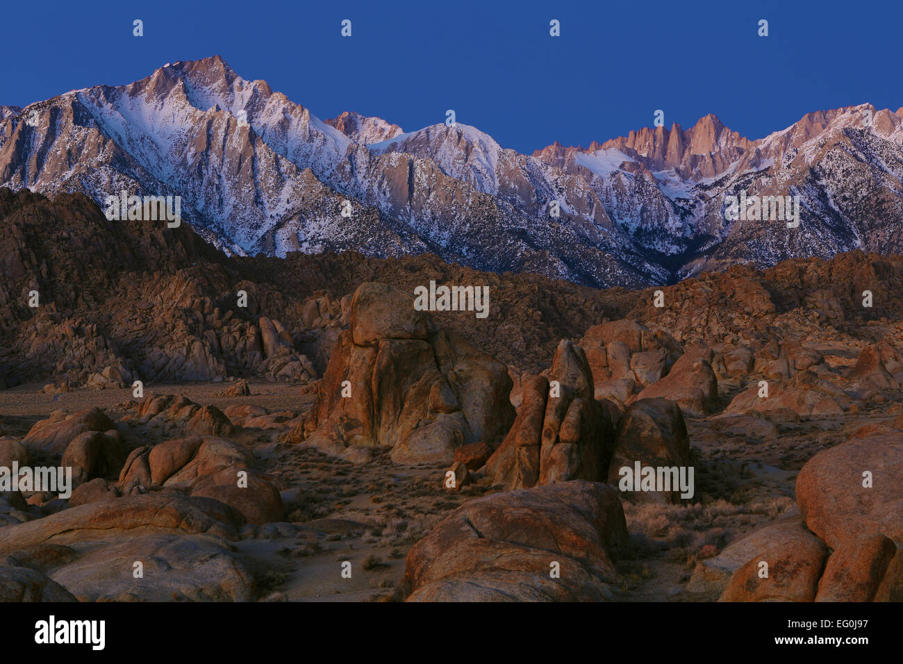 Eastern Sierra Nevada range, including Lone Peak and Mount Whitney ...